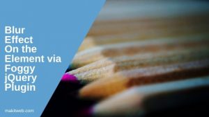Blur effect on the element via Foggy jQuery Plugin