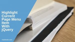 Highlight current page menu item with jQuery