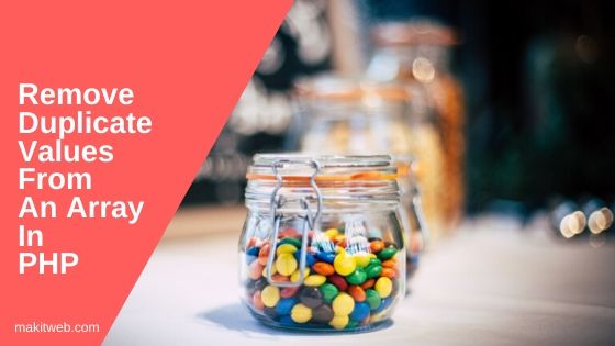 Removing duplicate values from an array